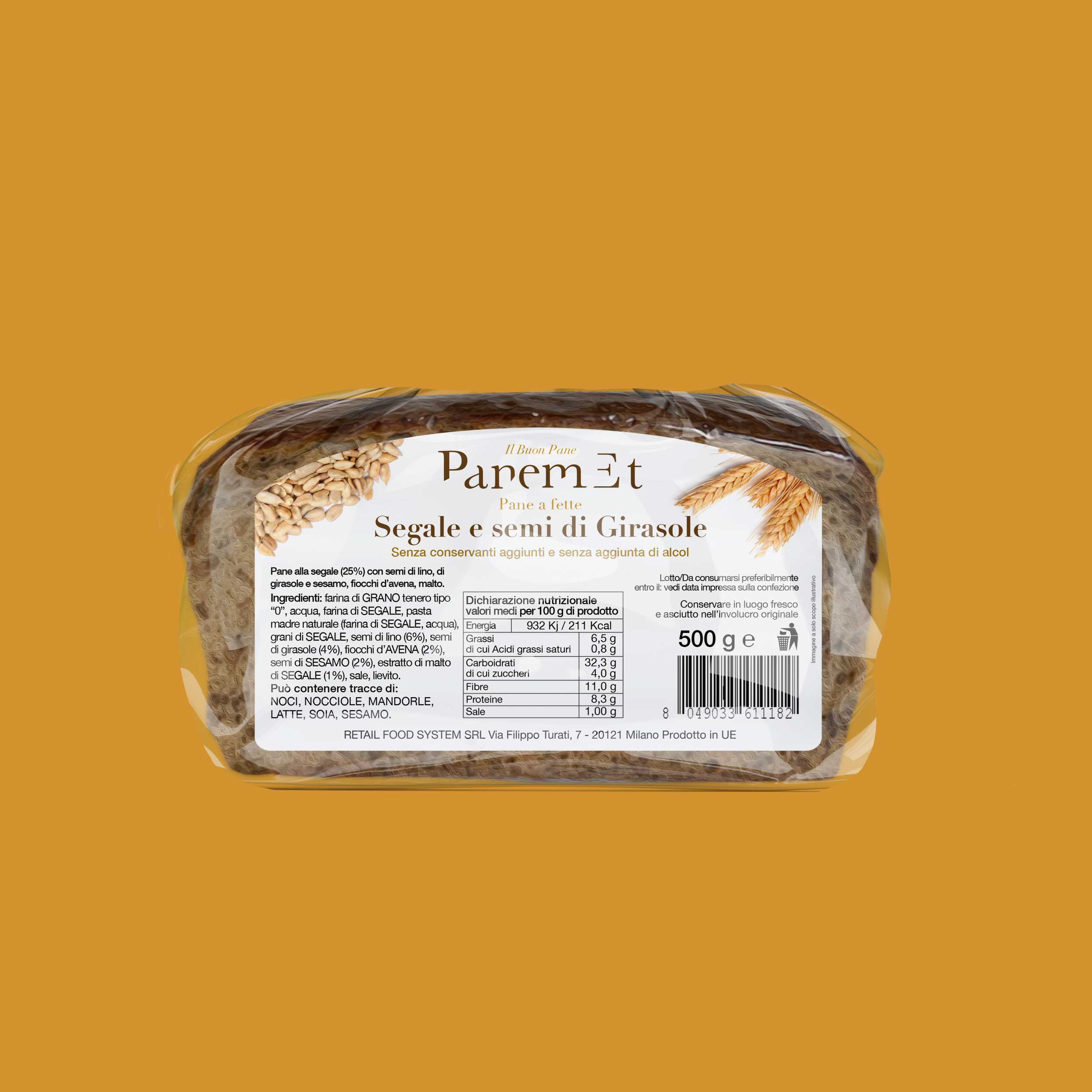Pane alla segale con semi di girasole - Scopri Panet